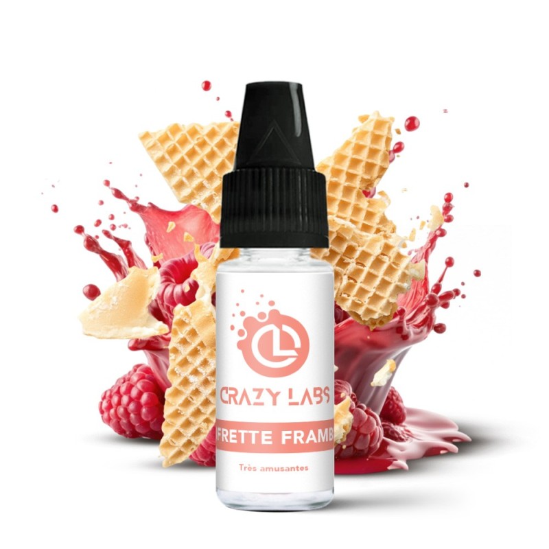Crazy Labs E-liquid 10ml - Gaufrette Framboise 6mg | EliqVapoteur